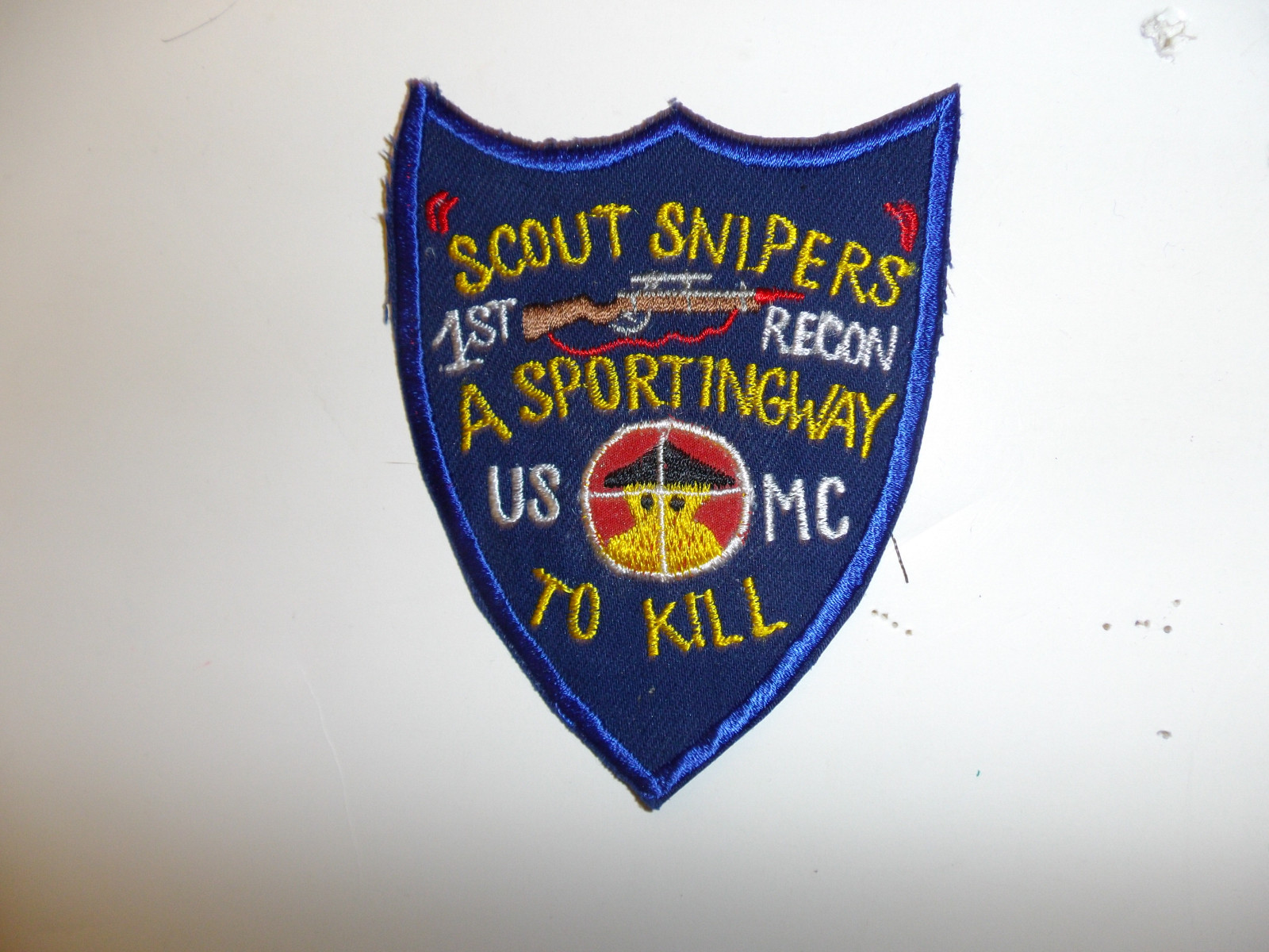 b0522L USMC Sniper Patch Scouts Snipers 1st Recon A Sporting Way To ...