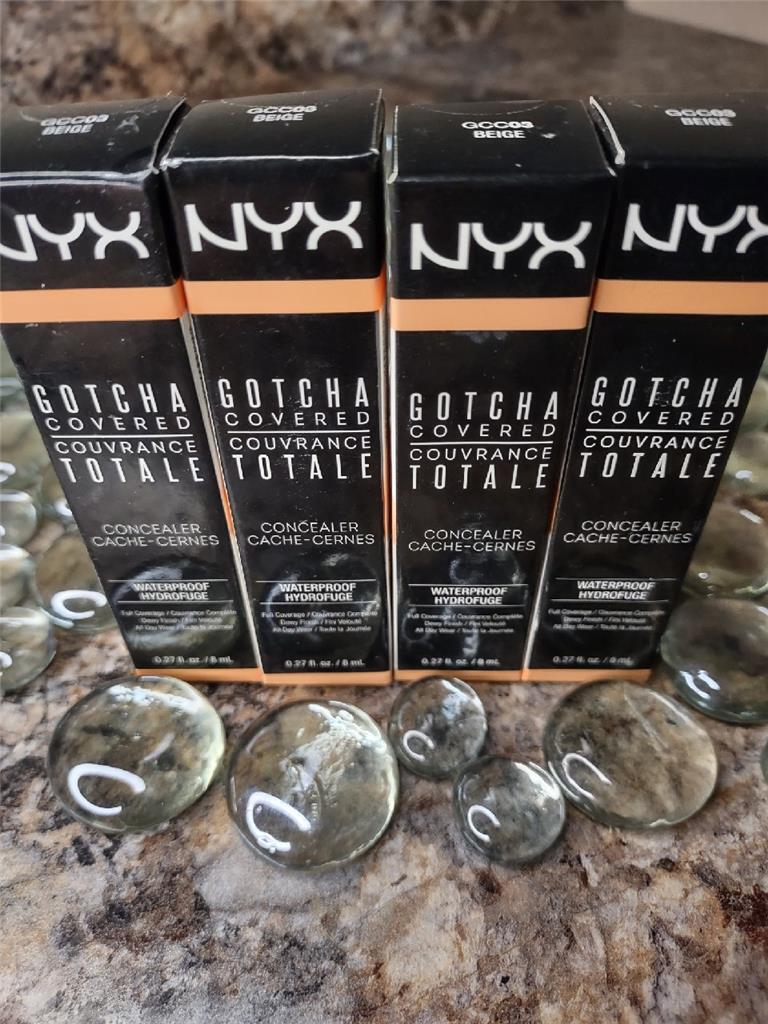 LOT OF 4 NYX Gotcha Covered Full Coverage Concealer Corrector GCC03 BEIGE NIB | eBay
