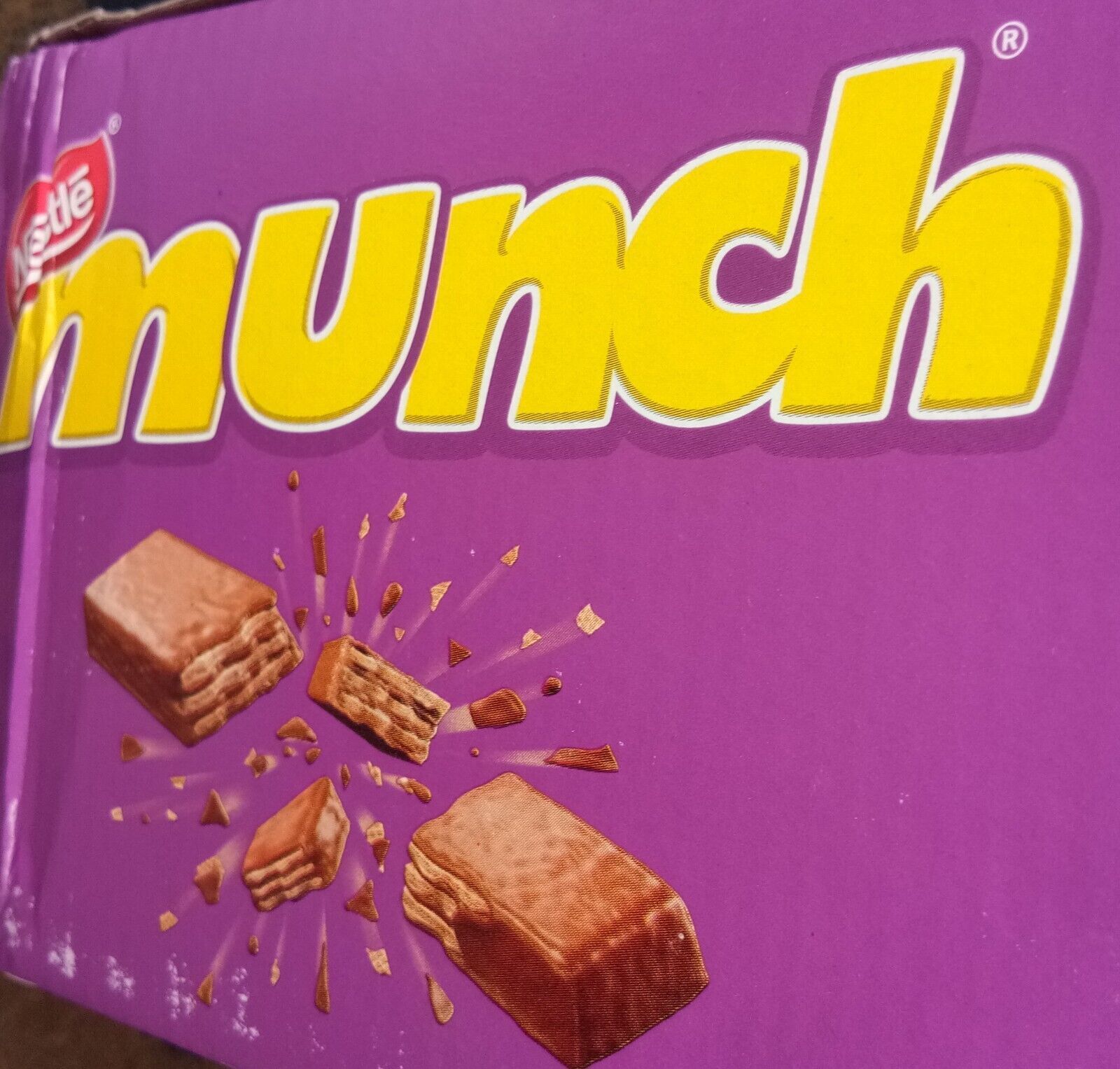 12 PC Nestle Munch Crunchilicious Chocolate Coated Wafer Pack Bars 8.9 ...
