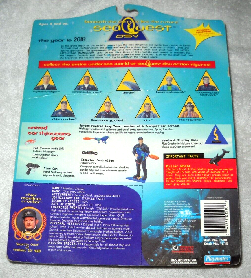 Seaquest DSV - Chief Crocker (MOC) - 100% complete (Playmates) | eBay