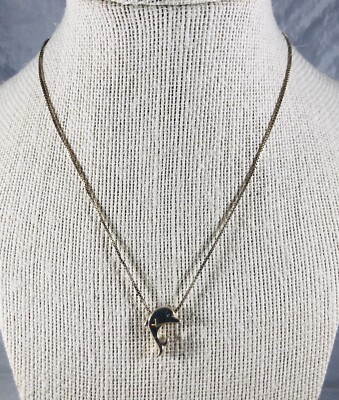 Vintage Perlini’s Sterling Silver Dolphin Pendant Necklace 16” Long | eBay