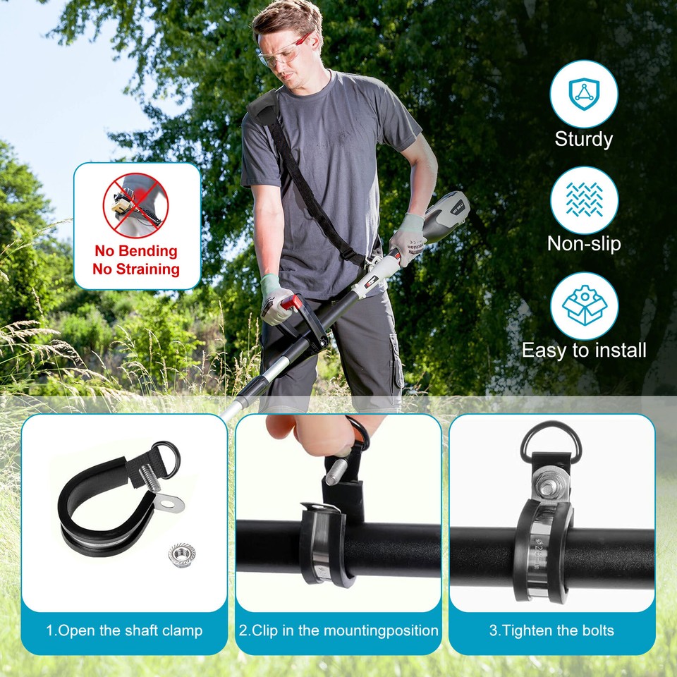 Adjustable Shoulder Strap Harness Belt for Trimmer Lawn Weed Eater ...