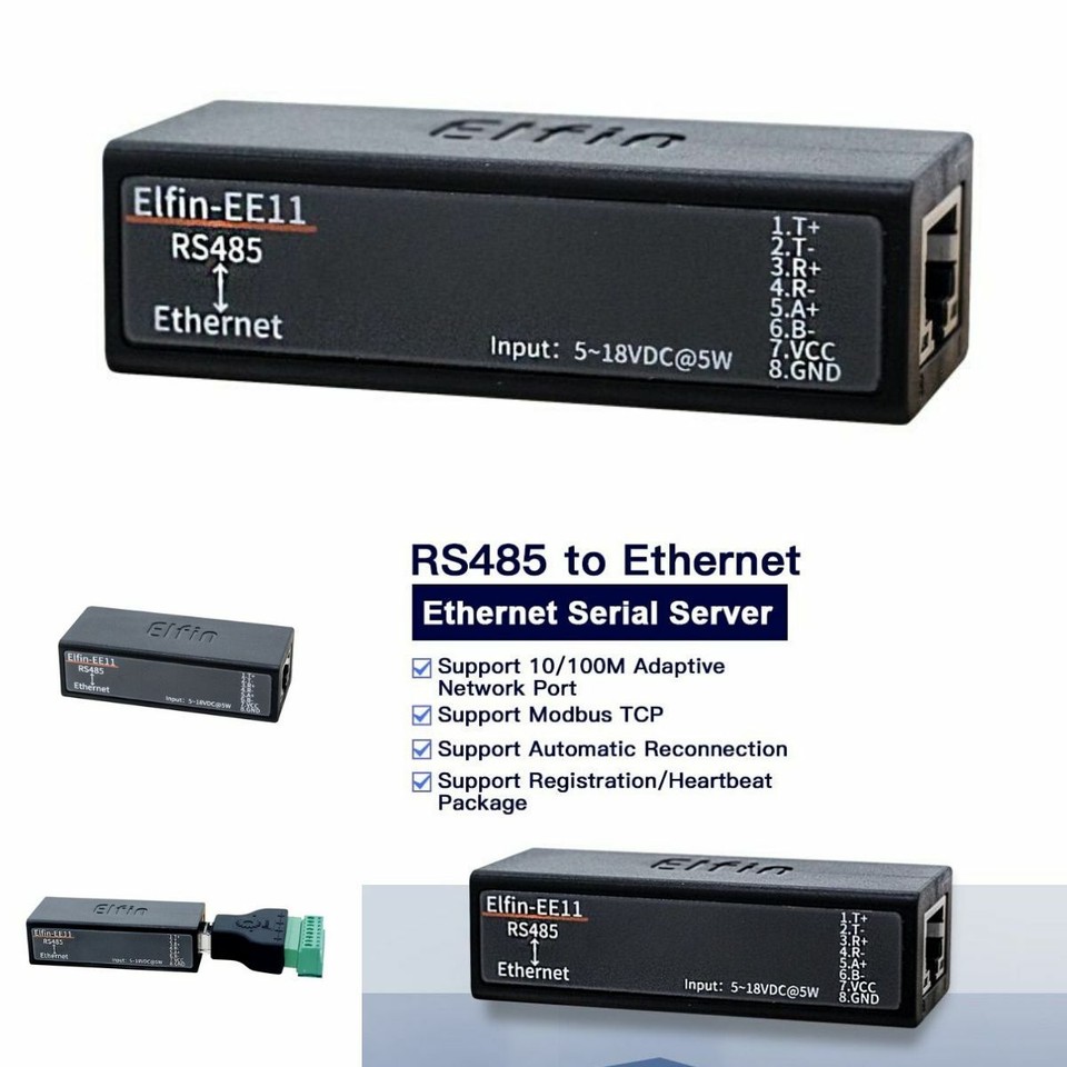 Rs485 Serial Port To Ethernet Tcp/ip Rj45 Converter With Embedded Web ...