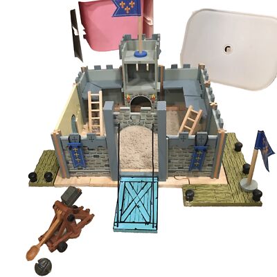 Vtg 2000 Le Toy Van Lrg Wooden 2ft Excalibur Knights Wood Castle Set ...