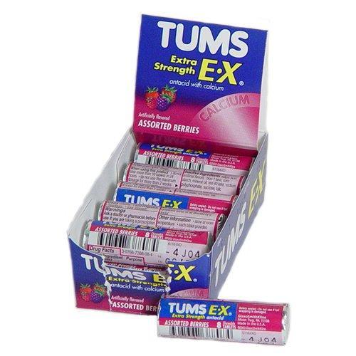 18 Rolls TUMS Antacid Extra Strength 750 Assorted Berries Total 144 ...