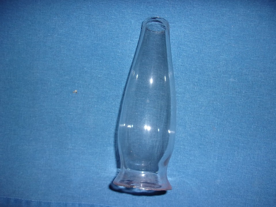 RARE Antique PINAFORE FLARED BASE chimney Kerosene oil lamp part | eBay