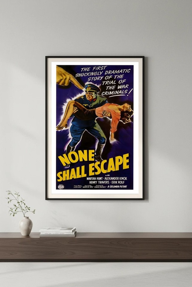 None Shall Escape (1944) Movie Poster 🎬 - 24x36” - Rare Reprint 🤯💯! | eBay
