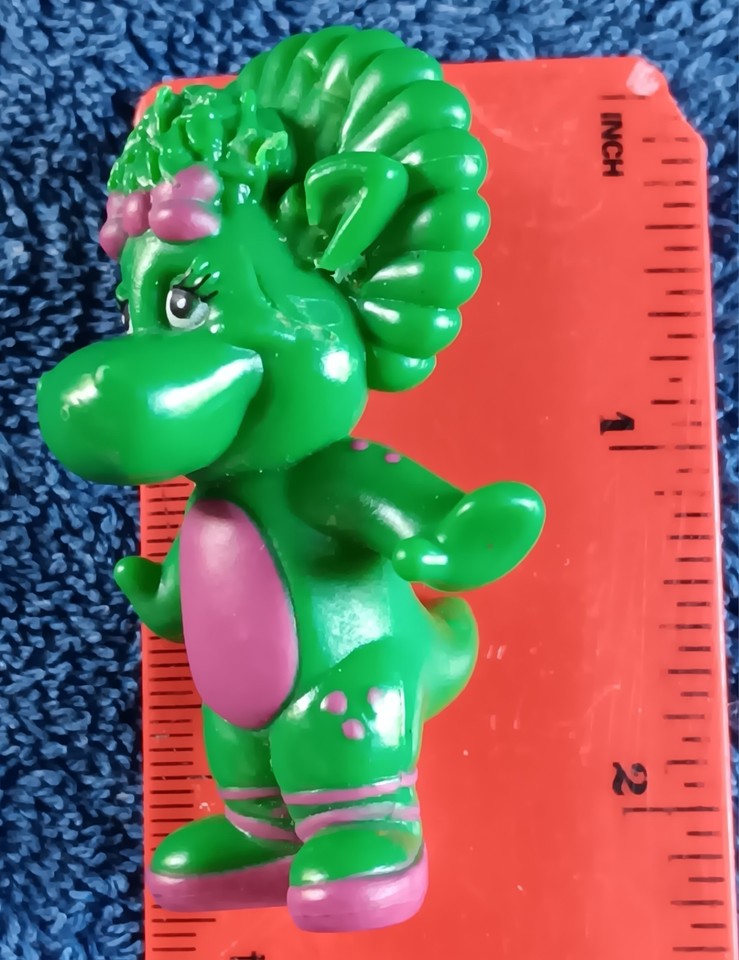 PBS Vtg Lyons Overalls Barney The Dinosaur PVC Figures Toy Baby Bop ...