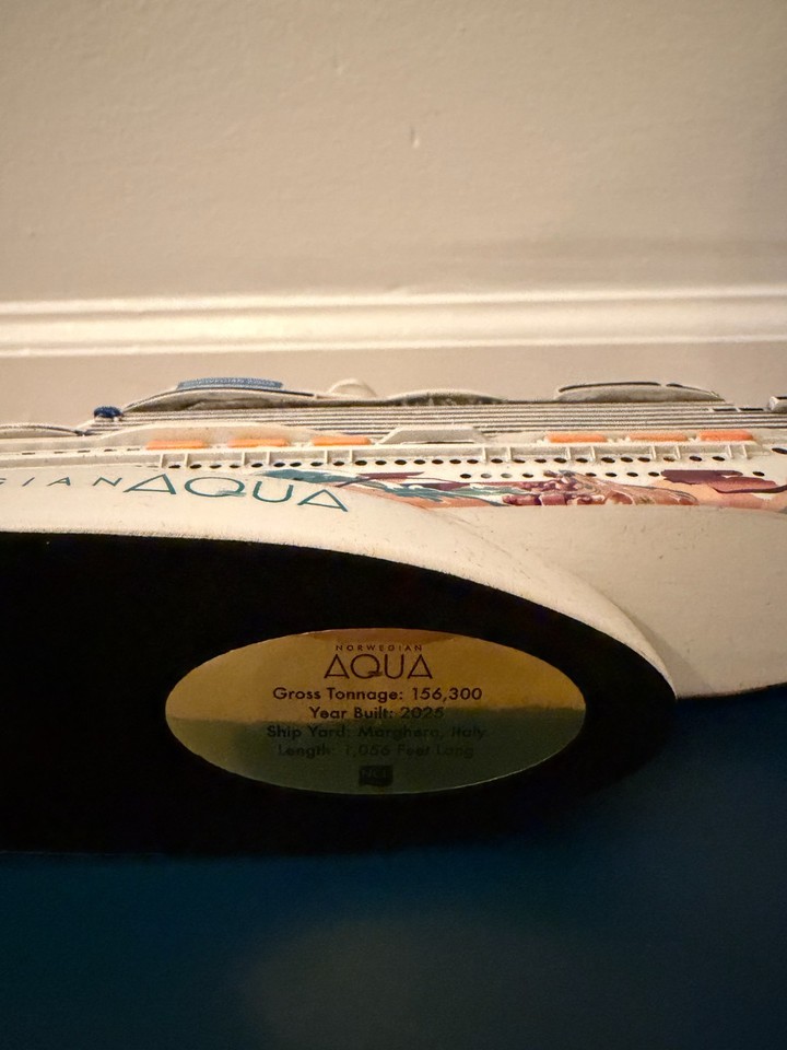 NEW NCL Norwegian Aqua Inaugural Season Cruise Ship Model Norwegian ...