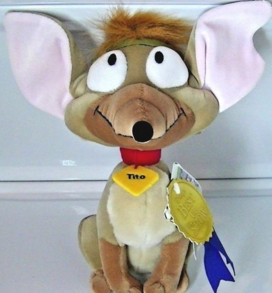 Disney Tito Stuffed Plush Chihuahua Dog Best of Show Oliver & Company ...