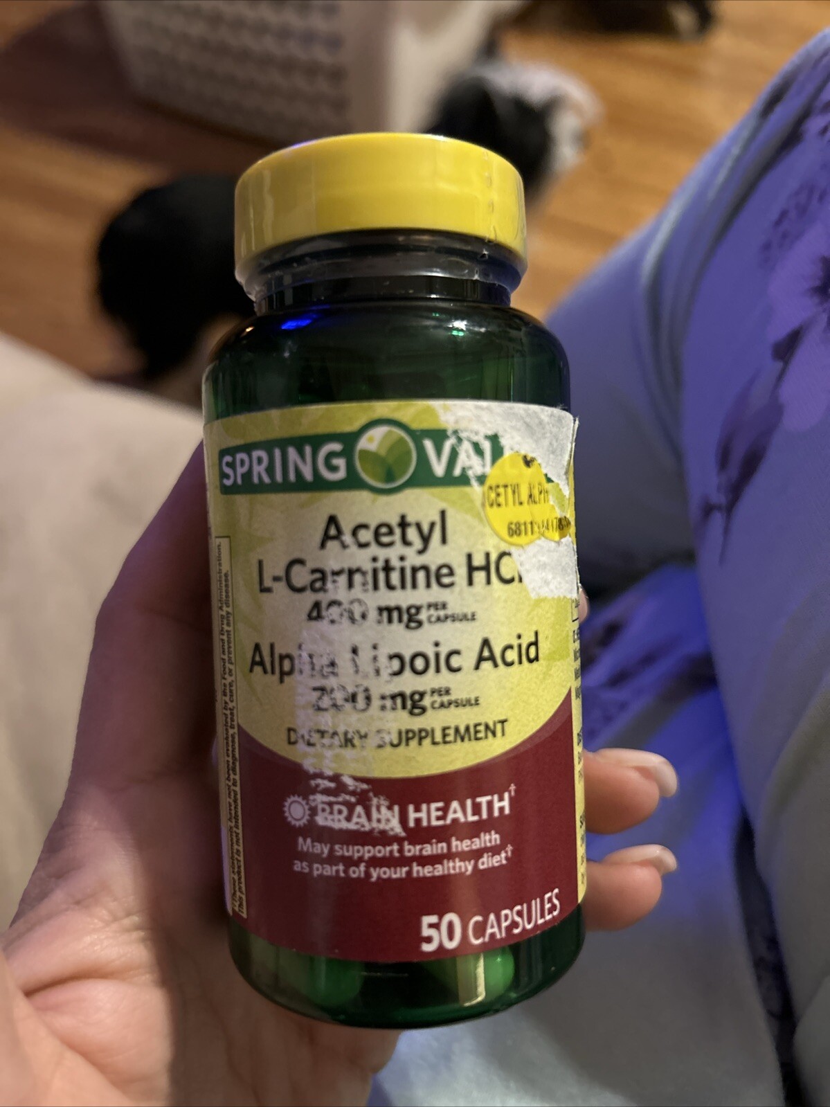 Spring Valley Acetyl 50 Capsules L-Carnitine HCI 400mg+Alpha Lipoic ...