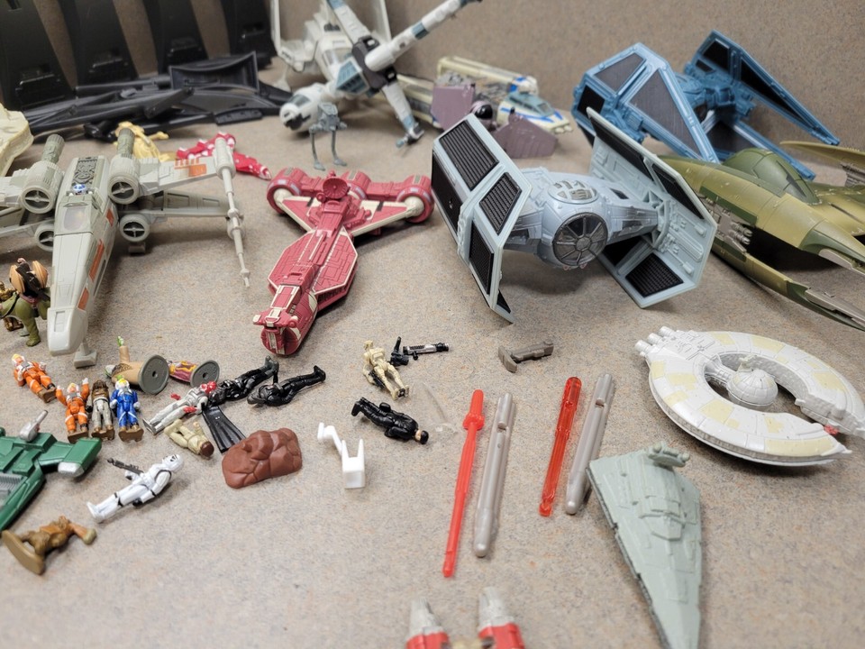 Star Wars Action Fleet Galoob Lot Starfighters Figs Micro Machines Pod ...