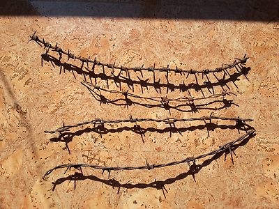 Original WWII WW2 German barbed wire collection barb militaria antique ...