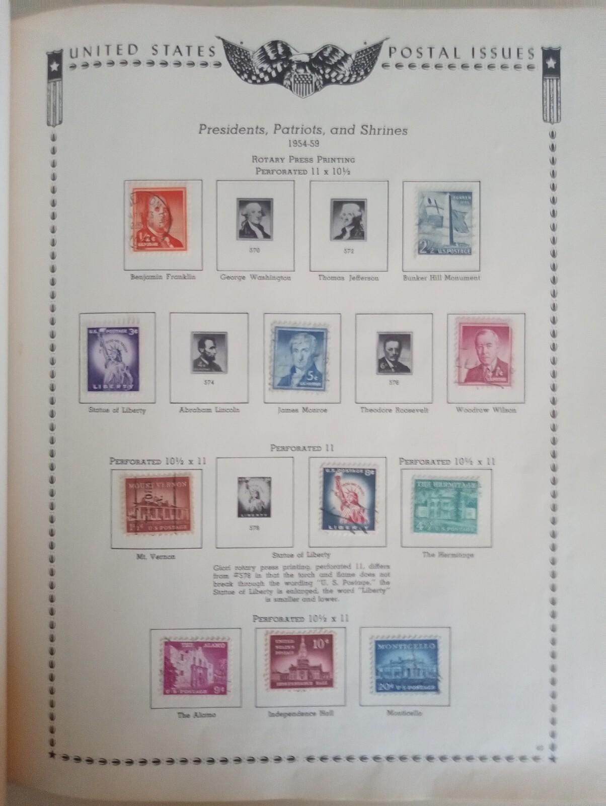 Vintage All American Stamp Album 500+ Stamps Book Partially Complete ...