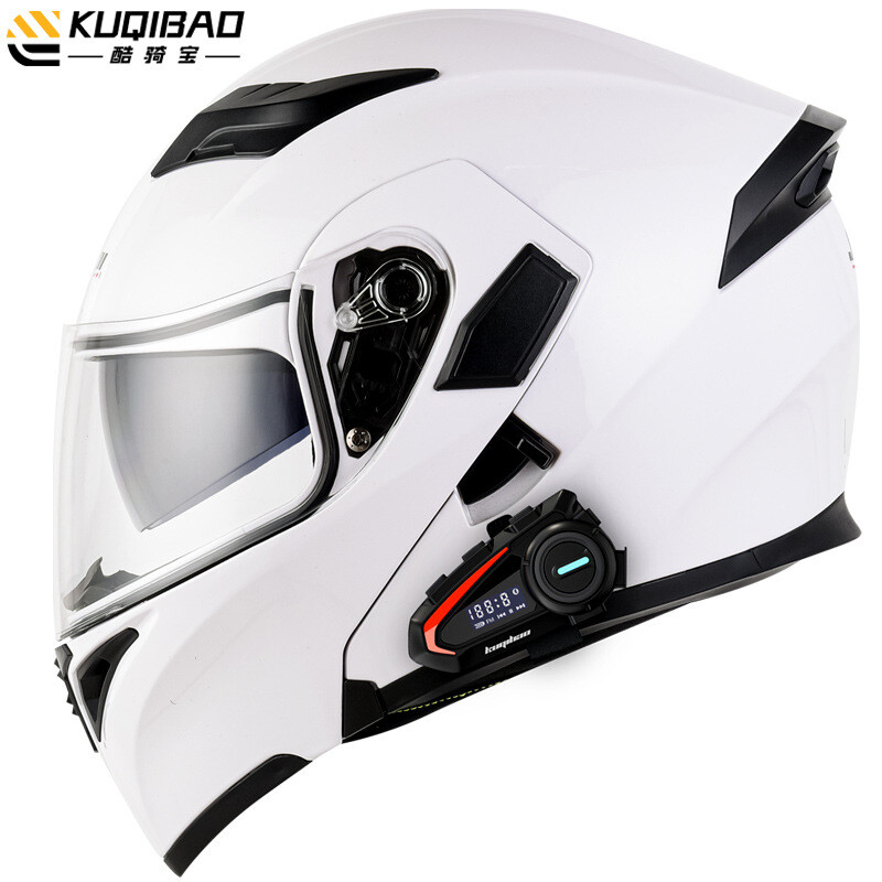 Modular Bluetooth Motorcycle Helmet with Dual Visor, DOT Approved Flip ...