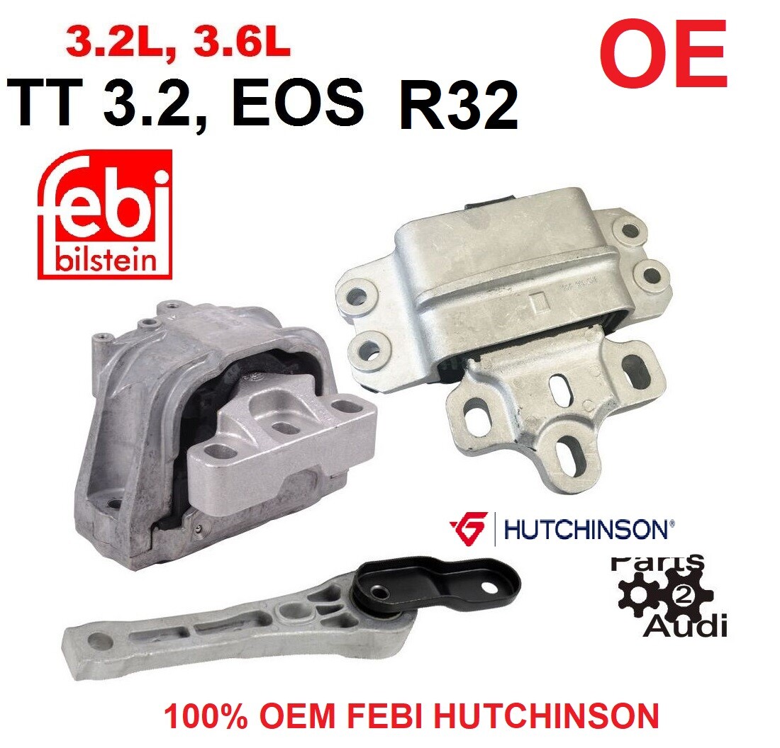 Motor Mounts Kit Set 3pcs Fit Audi A3,TT Quattro,VW EOS Passat 3.2 3.6 ...