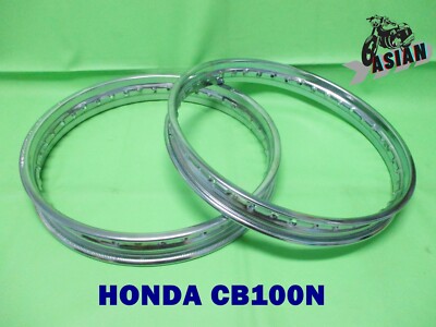 Honda CB100N Front & Rear Chrome Steel Wheel Rim **as1921** | eBay