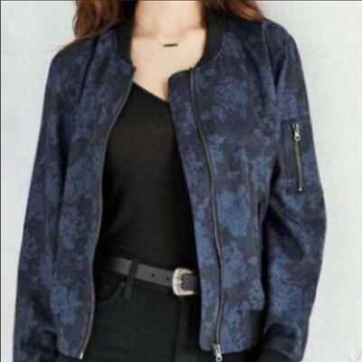 UO Silence + Noise Demi Print Bomber Jacket Large | eBay