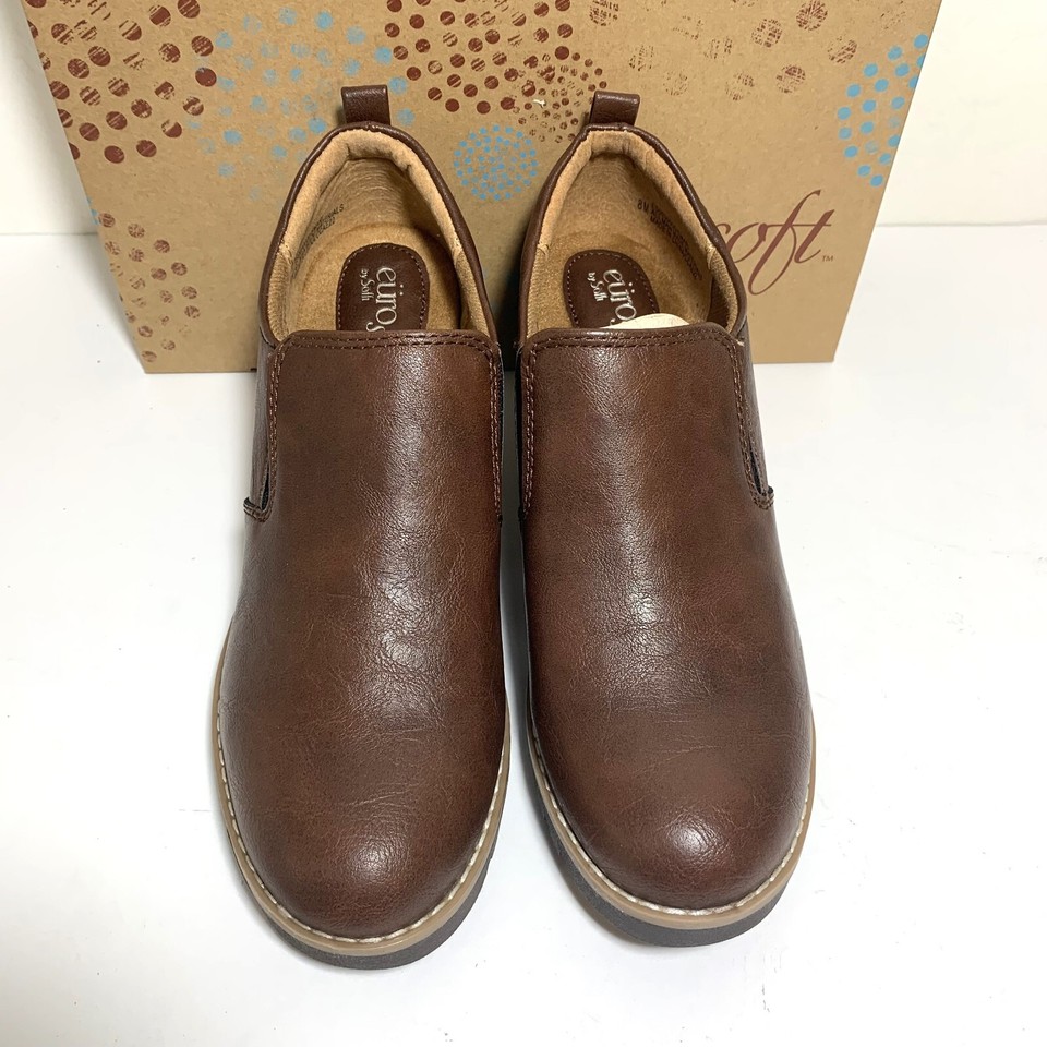 Eurosoft by Sofft Emari Booties Slip On Block Heel Boots Brown Size 9 ...