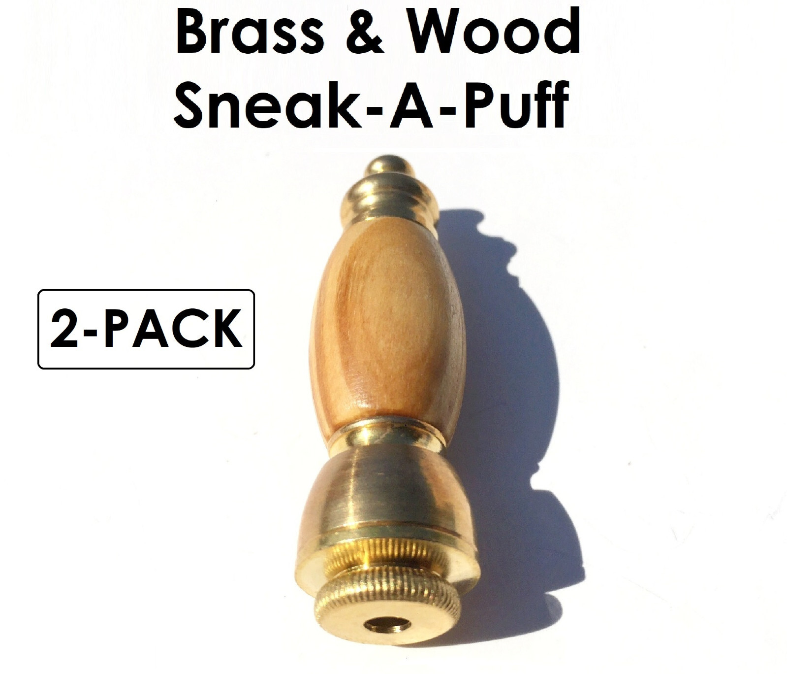 Metal Smoking Pipe Wood Metal Nickel Brass One Hitter Bowl Sneak A Toke ...