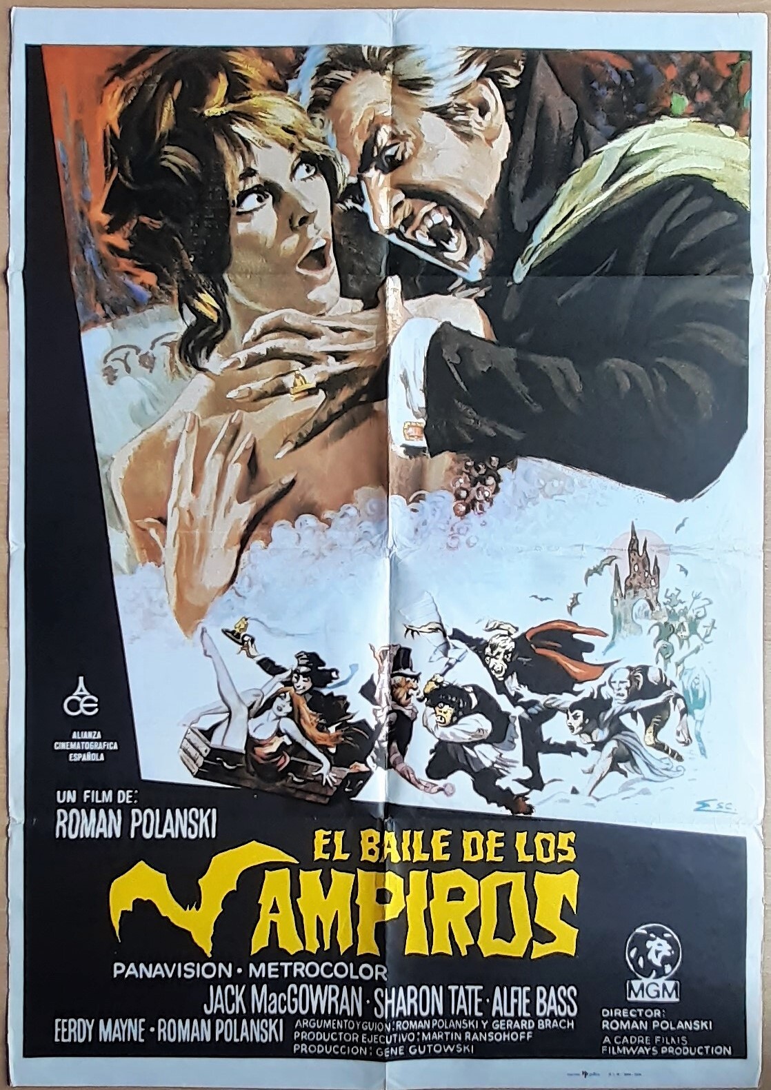 Dance of the Vampires ORIGINAL Spanish '79 POSTER Roman Polanski Sharon ...