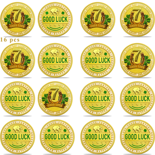 16pcs Good Luck Challenge Coin – Funny Motivational Token, Gifts for ...