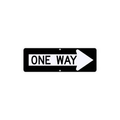 One Way Right Arrow Sign Municipal Grade D.O.T. Street Parking Road R6 ...