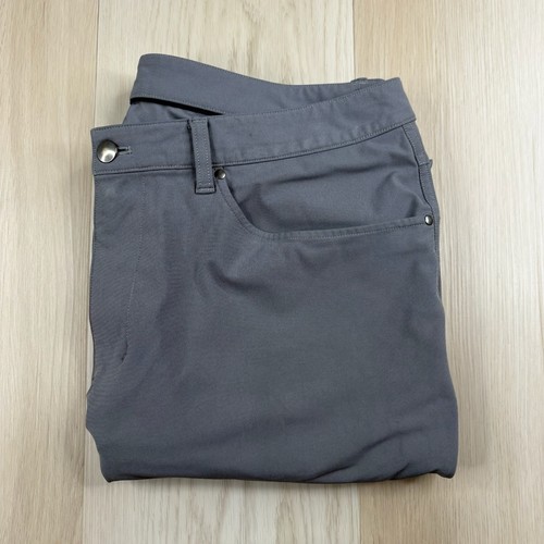 Lululemon Mens Gray Flat Front ABC Commission Straight Chino Pants Size ...