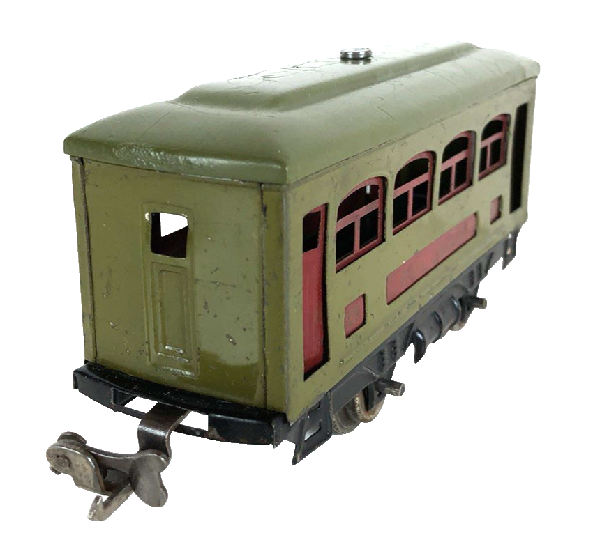 Lionel No. 529 4-Wheel Pullman Passenger Car, Olive Green/Red | eBay