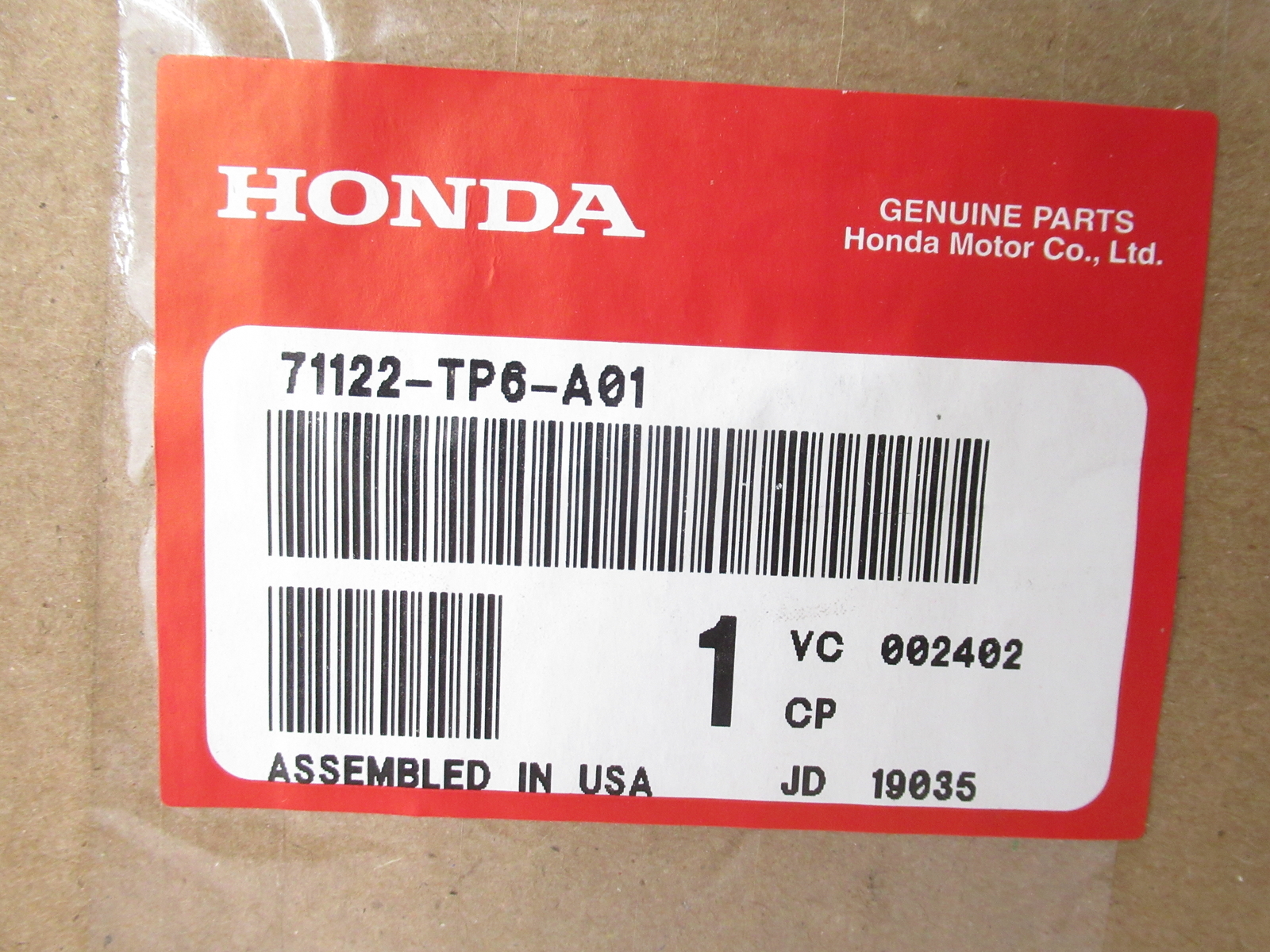 Genuine OEM Honda 71122-TP6-A01 Front Upper Grille Trim Molding | eBay