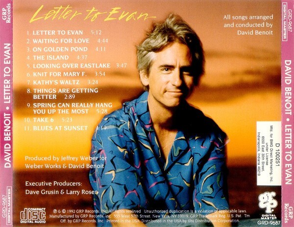 David Benoit - Letter To Evan (CD) | eBay