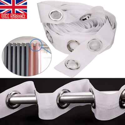Curtain Header Tape with Round Rings Eyelet Liner Accessories Sewing ...