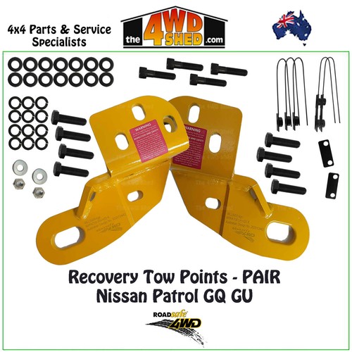 ROADSAFE 4WD Tow Points Heavy Duty Rated fit Nissan Patrol GQ Y60 GU ...