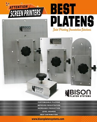 Screen Printing Platen System - Standard Set (4) Bison Platen Systems | eBay
