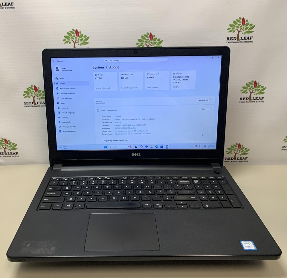 Dell Inspiron 5566 | i7-7th Gen | 8GB | 512GB | Windows 11 Pro | eBay