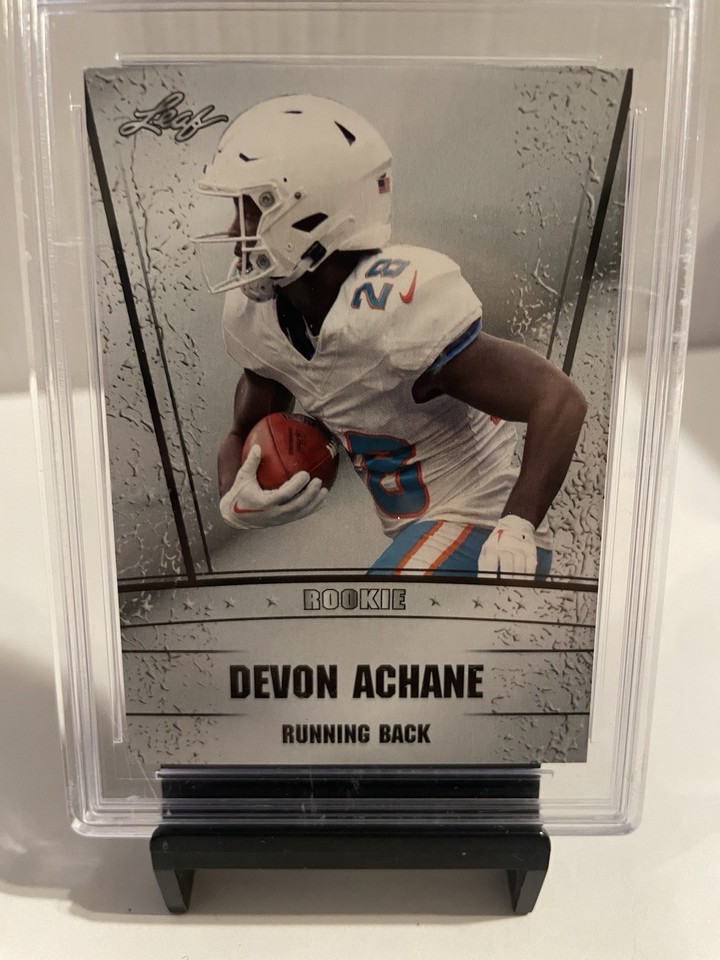 Devon Achane 2023 Leaf Draft Silver CCG 9.5 Miami Dolphins Rookie | eBay