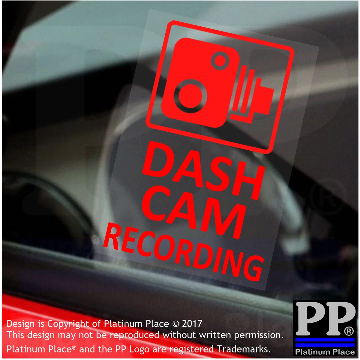 Dash Cam Warning Stickers