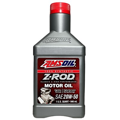 Amsoil Z-ROD High Zinc 20w50 Fully Synthetic Engine Oil - 1 US Quart ...