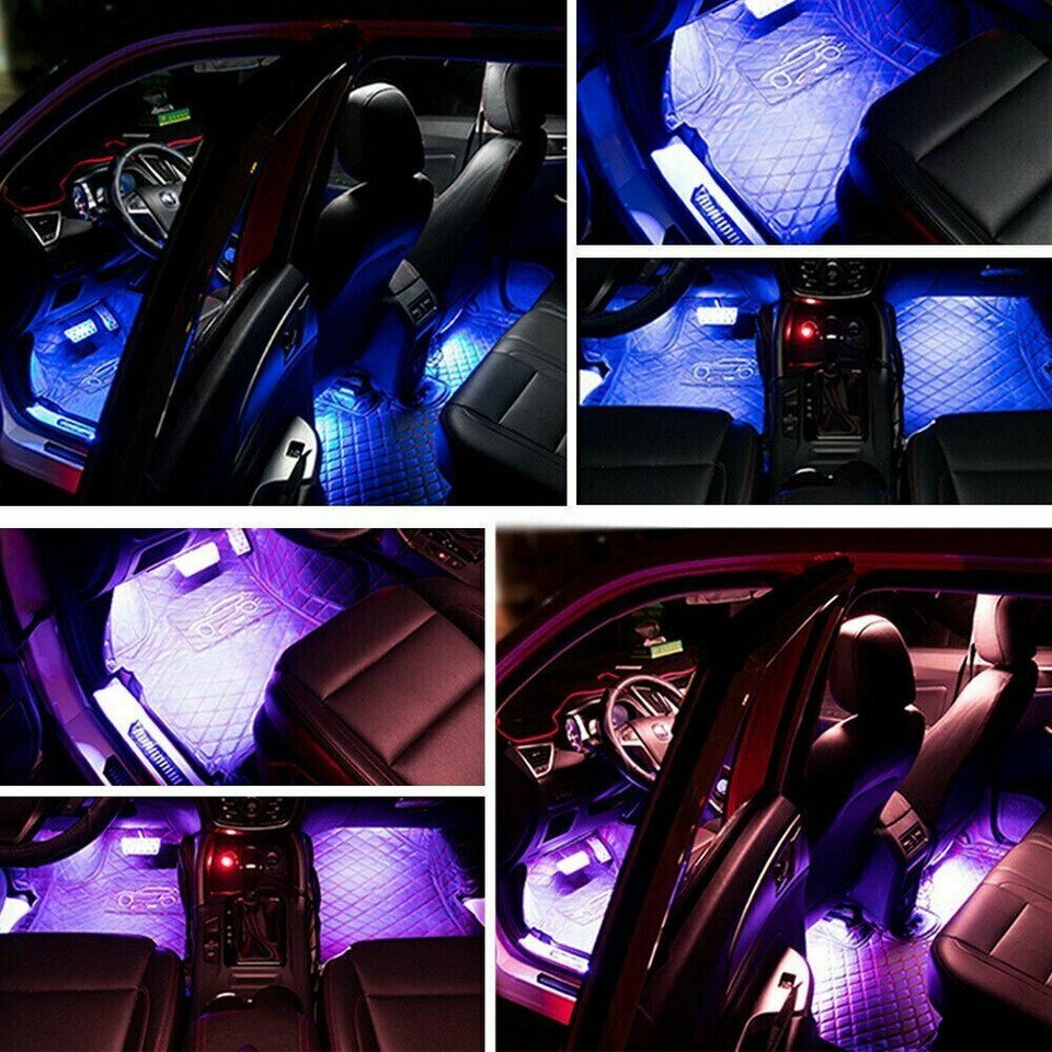 RGB LED Glow Car Interior Lamp Under Dash Footwell Seats Inside ...