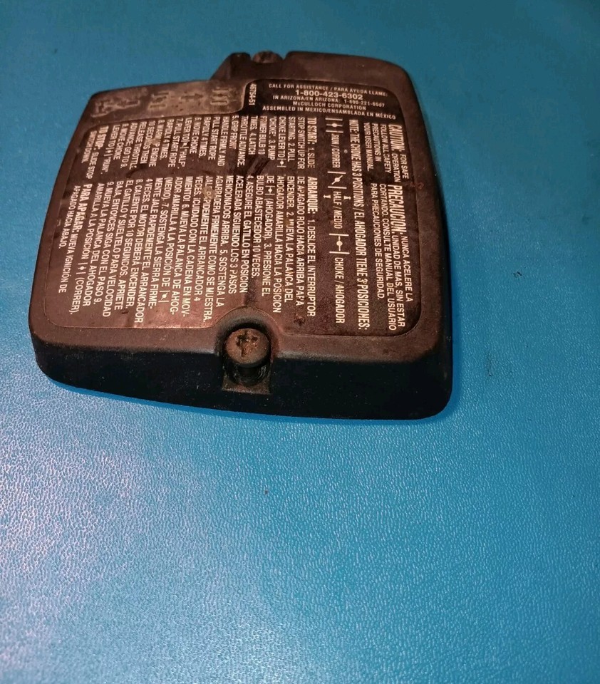 OEM McCulloch Mac 3200 3516 3216 Chainsaw Air Filter Cover | eBay