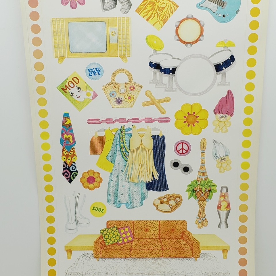 Mrs. Grossman Vintage Limited Edition Sixties Sticker Sheet 60's 2002 ...