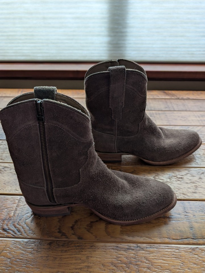 TECOVAS The Roy Granite Suede Side Zip Western Boots - Men's Size 8 | eBay