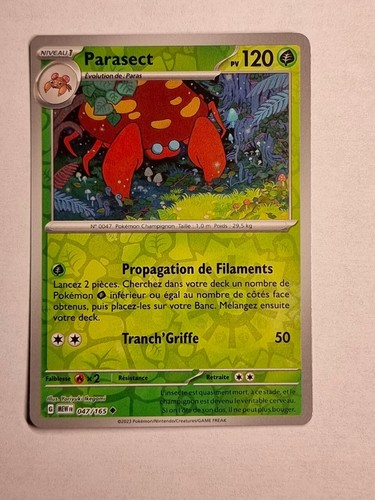047/165 - Parasect Reverse - Pokemon 151 EV3.5 FR | eBay