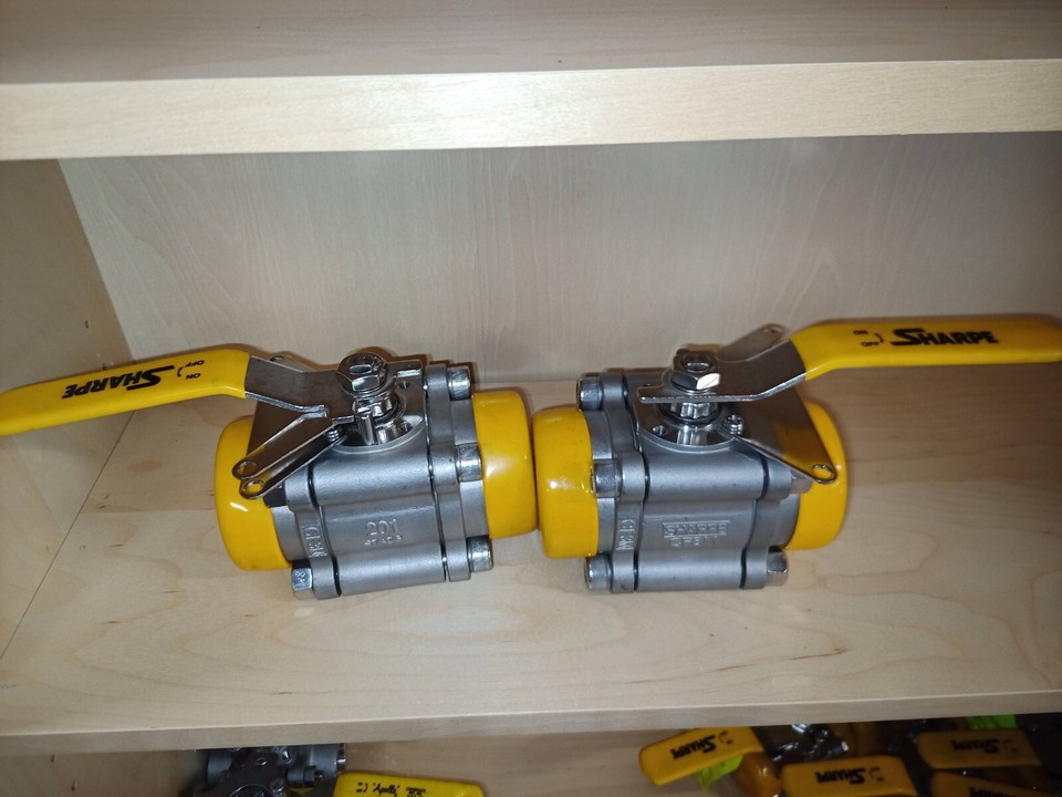 SHARPE 2" Ball VALVE 316 STAINLESS PTFE 1440 psi locking handle CF8M ...