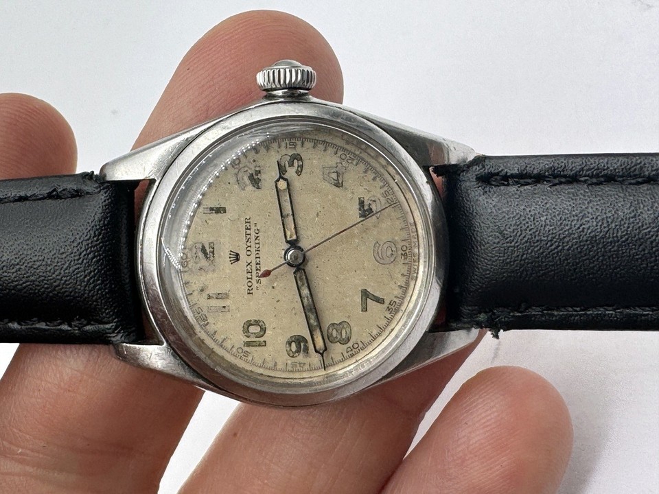 1940s Rolex Oyster SpeedKing Ref. 3121 MILITARY WW2 ORIGINAL DIAL STEEL ...