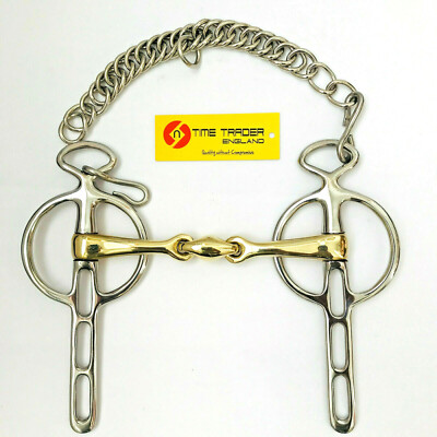 Liverpool Driving Lozenge Horse Bit Curb Chain German Silver (Horse ...