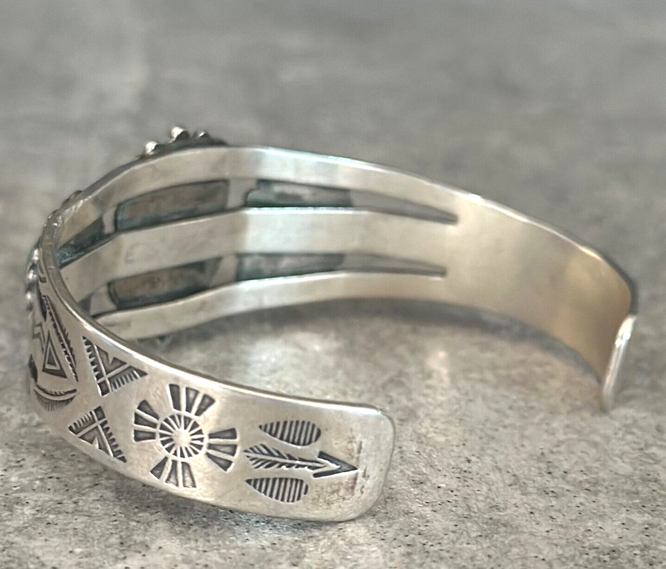 Vintage Native American FRED HARVEY Navajo Turquoise Sterling Silver ...