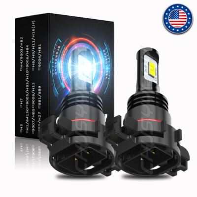 6000k White LED 5202 Fog Light Bulbs Lamp For Jeep Grand Cherokee 2011 ...