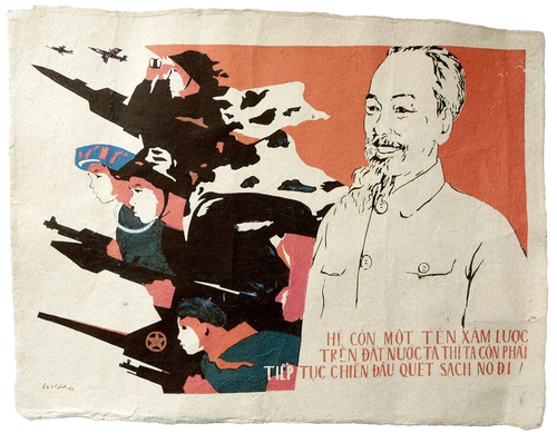 The Vietnam War Propaganda Poster of Vietnam Government Color Offset ...
