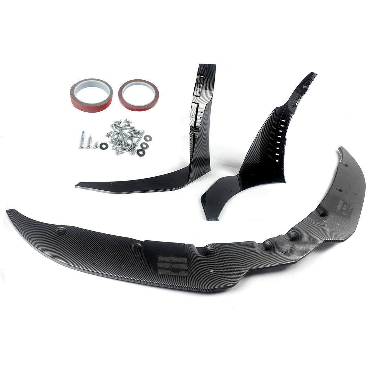 Carbon Fiber Look Front Lip & Winglets For Corvette C7 Z51 Z06 Stage 3 ...